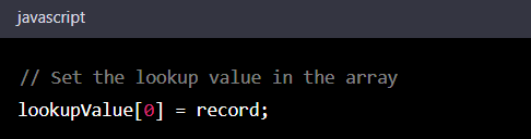 How to set lookup fields using JS