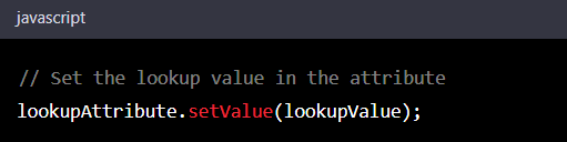 How to set lookup fields using JS