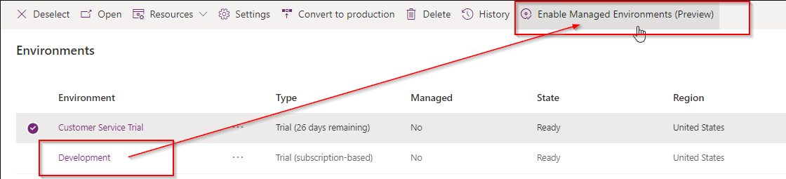 Managed Environment in Power Platform