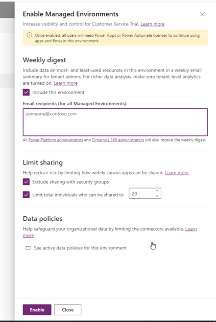 Managed Environment in Power Platform