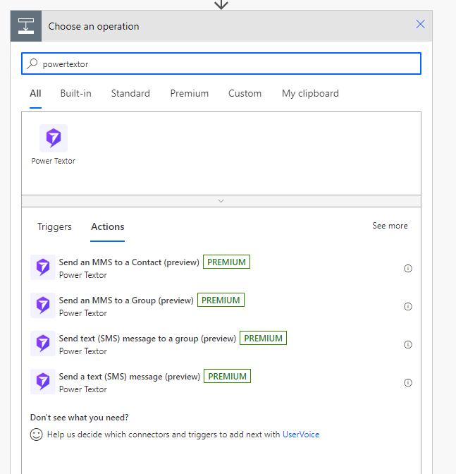 How to send a text message in Power Automate or Logic Apps