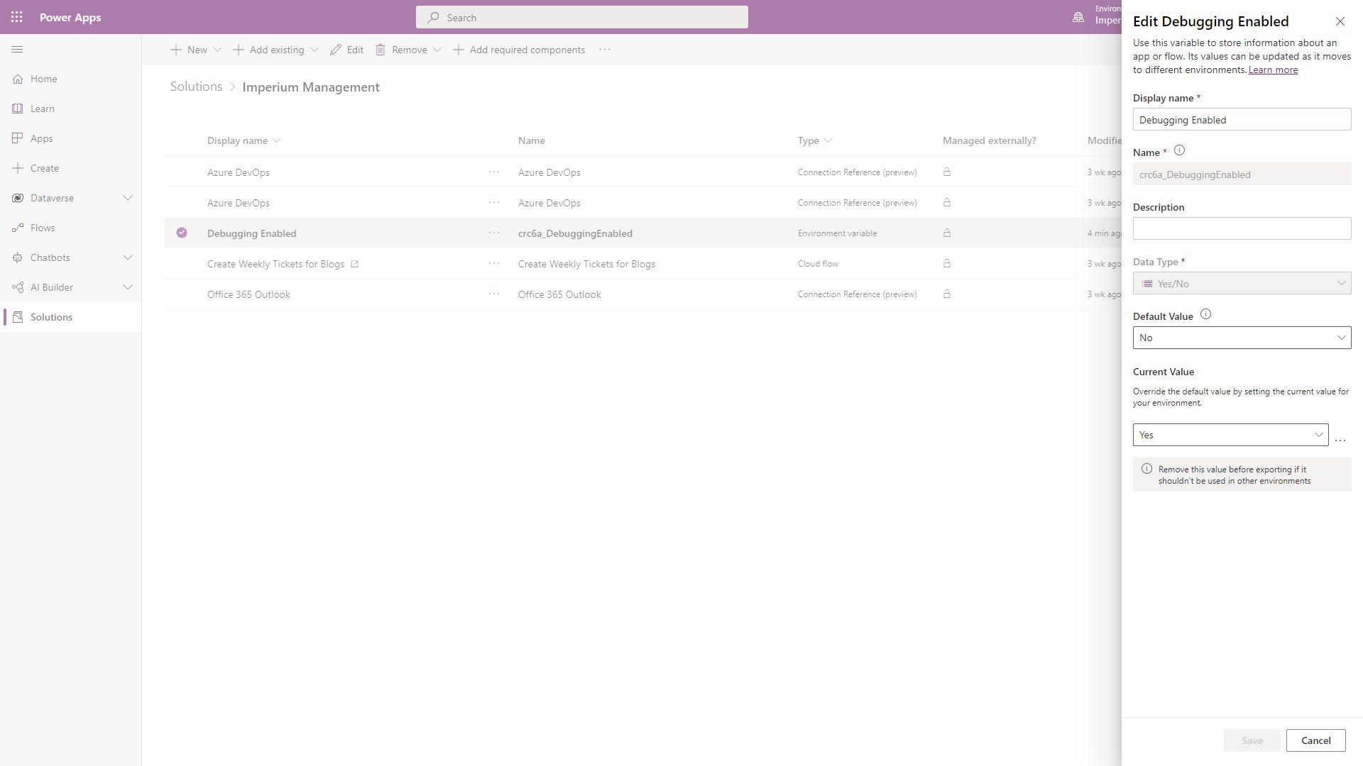 Environment Variables In Power Platform