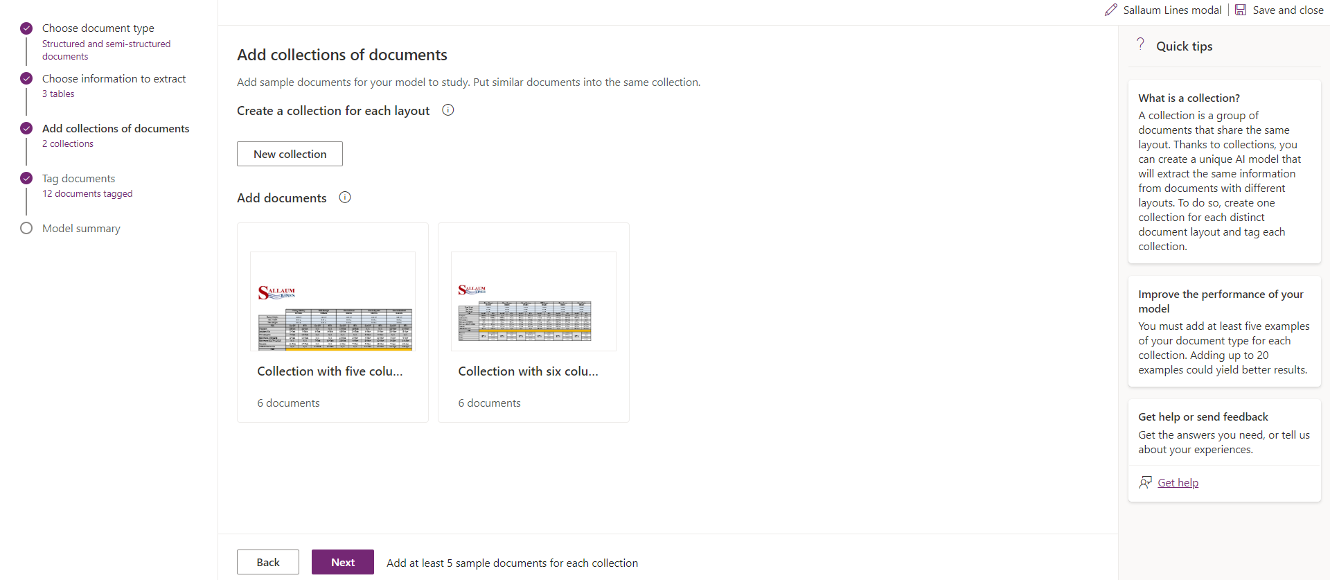 Developing AI modal for document processing flow