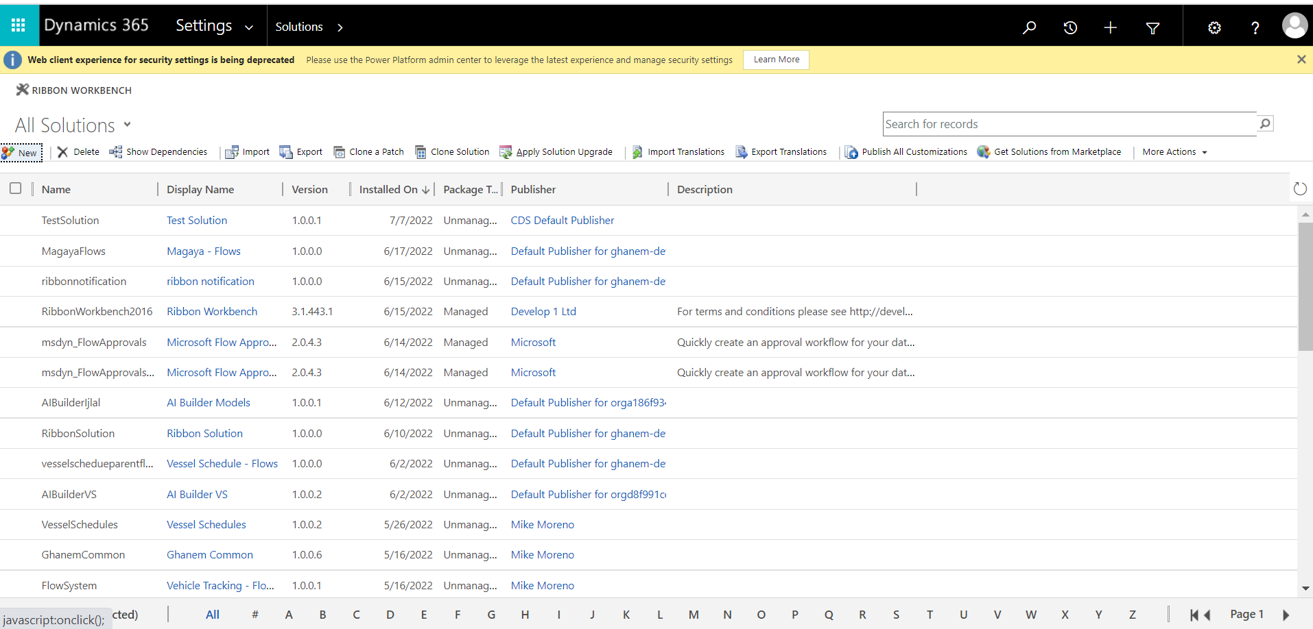 Use of Ribbon Workbench