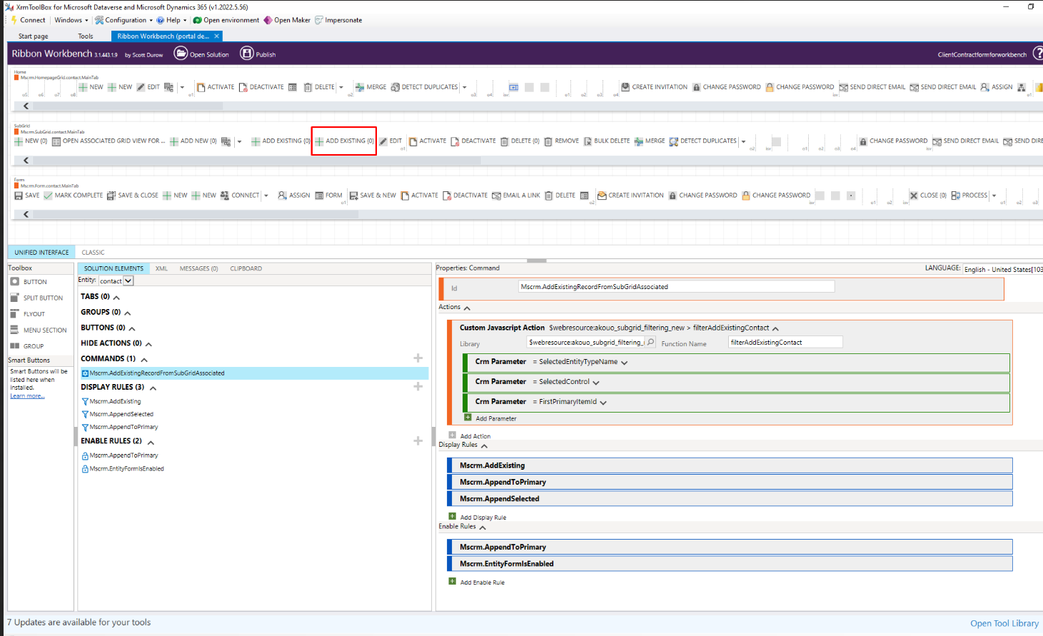 Filter the N-N subgrid lookup on Model Driven App